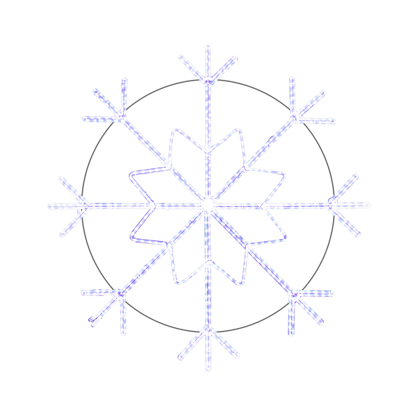 Brilliant Snowflake LED Ropelight Pole Mount – Dekra-Lite