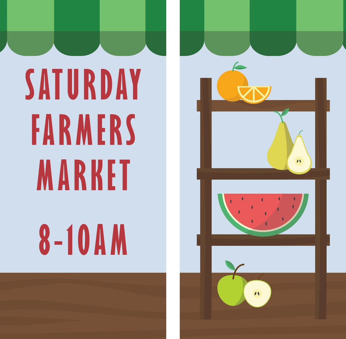 Saturday Farmers Market Double Vinyl Banner – Dekra-Lite