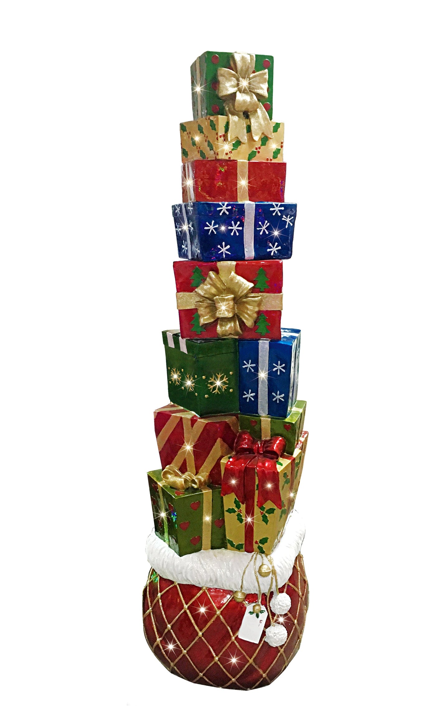 72" Lit Fiberglass Gift Box Stack – Dekra-Lite