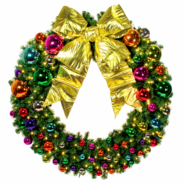 Multicolor Pop Pre-Decorated Wreaths – Dekra-Lite